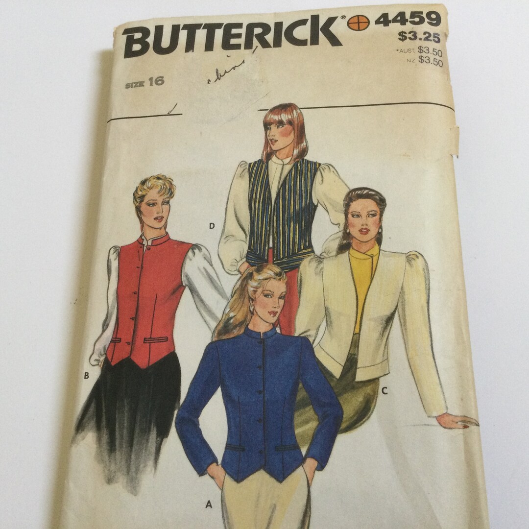 Butterick 4459 Sewing Patterns. Uncut Vintage Easy Misses Jacket and ...
