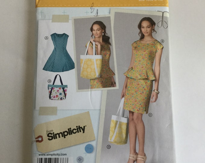 Simplicity Lisette 1666 Sewing Patterns, Uncut Misses Womens Petite Dress, Top, Skirt and Bag ...