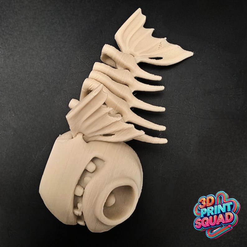 3D Printed Articulated Bone Fish - Etsy UK