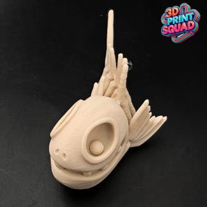 3D Printed Articulated Bone Fish - Etsy UK