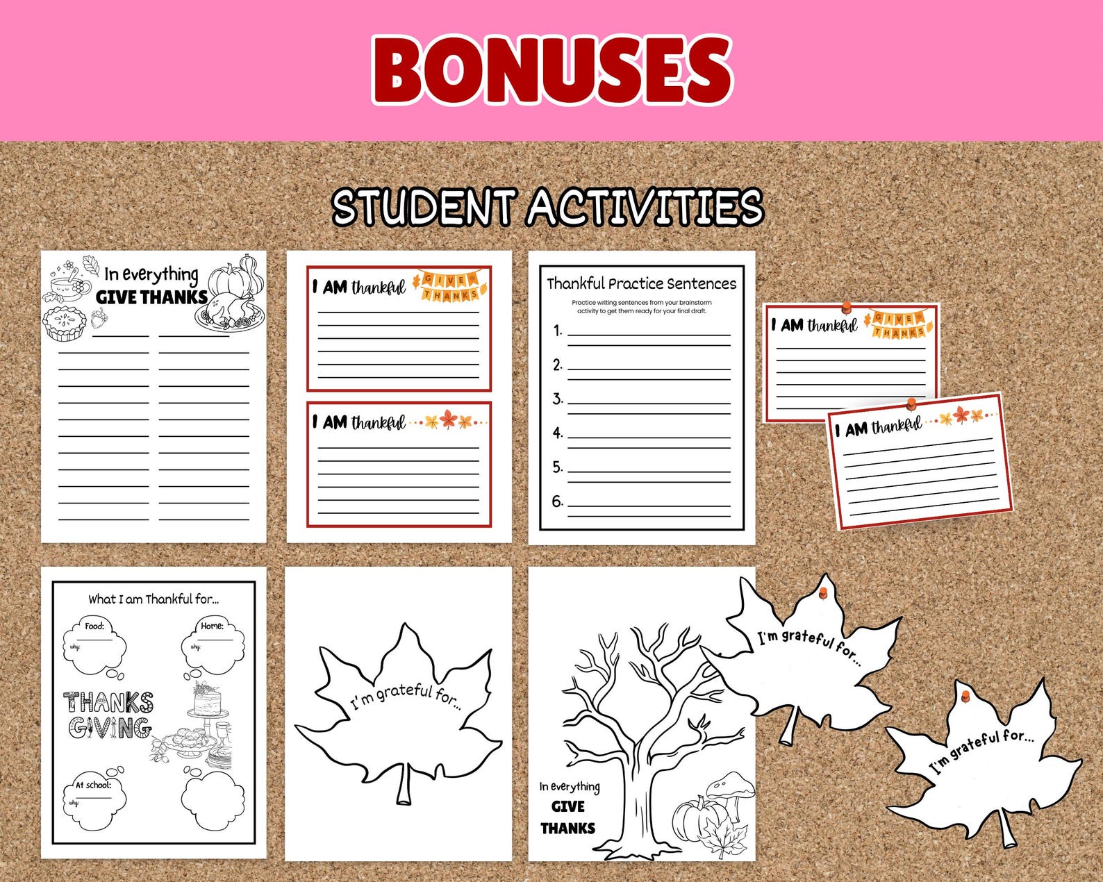 Thanksgiving Bulletin Board Kit | Canva Editable Name Decals | Bonus ...