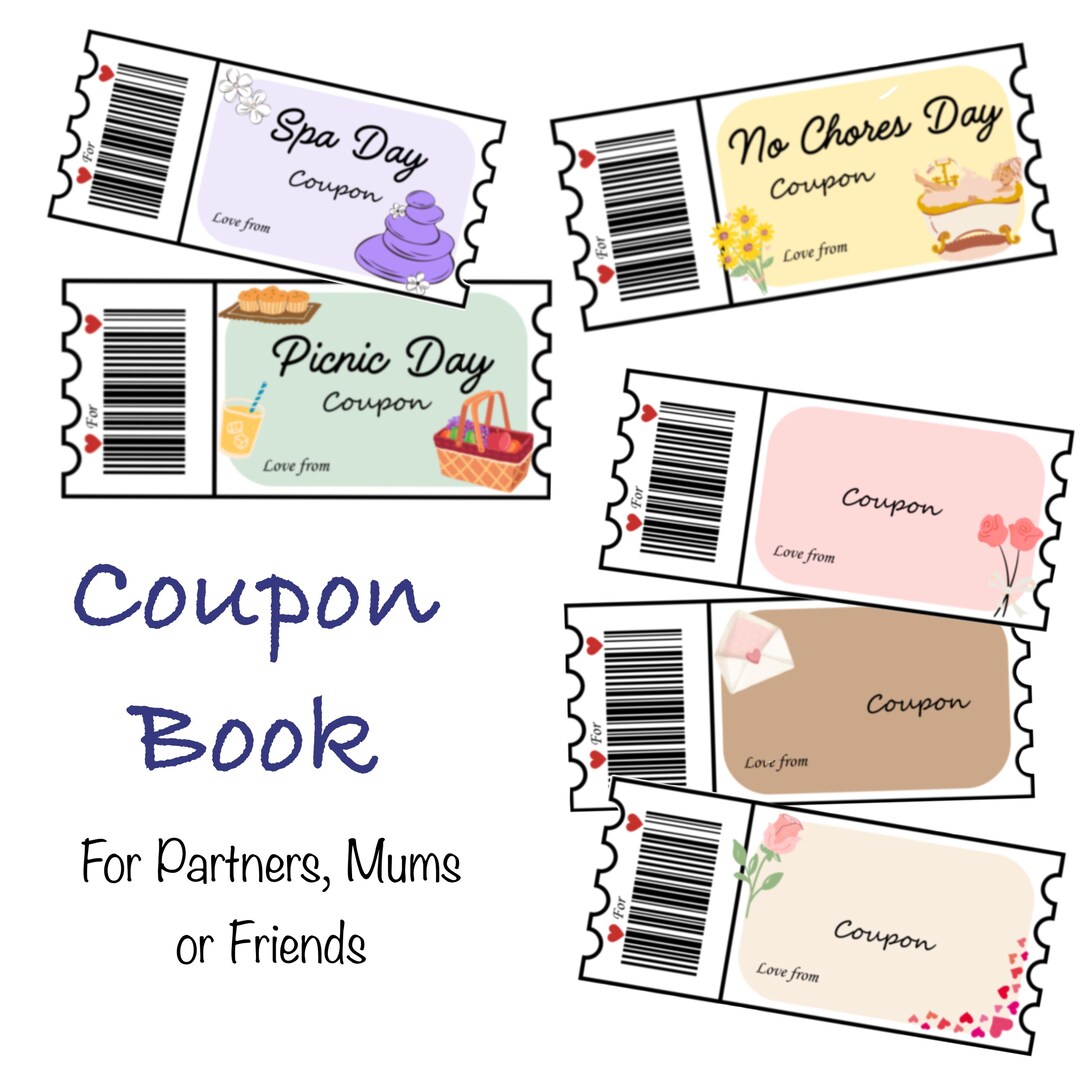 Printable Love Coupon Cards | Mother’s Day Coupon | Two Pages Bundle ...