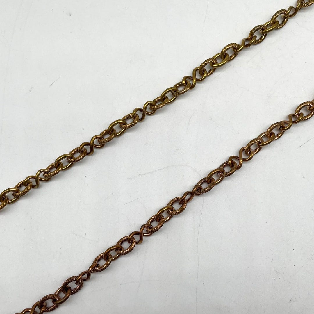 Rustic Brass Wire Twist Chain for Vintage DIY Jewelry Supply - Etsy