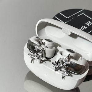 Silver and Gold Star Earbuds Diamond Jewelry for Bose Ultra Open ...