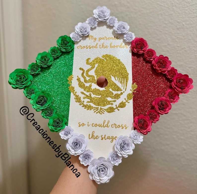 Mexico Flag Graduation Cap Topper, Floral Class of 2026 - Etsy