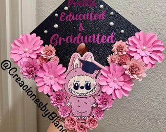 Labubu Graduation Cap Topper, Labubu Birrete De Graduación, 3D Topper ...