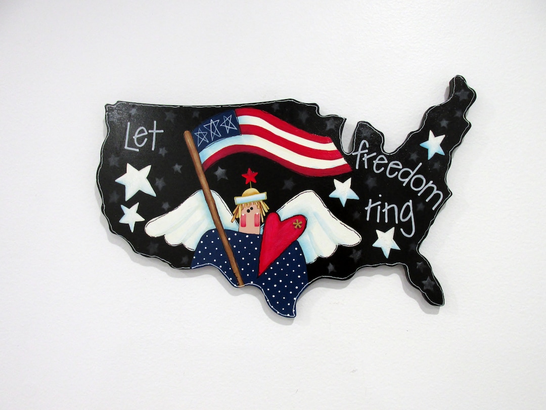 Let Freedom Ring, Lady Liberty, America, USA Flag, White Stars, USA ...