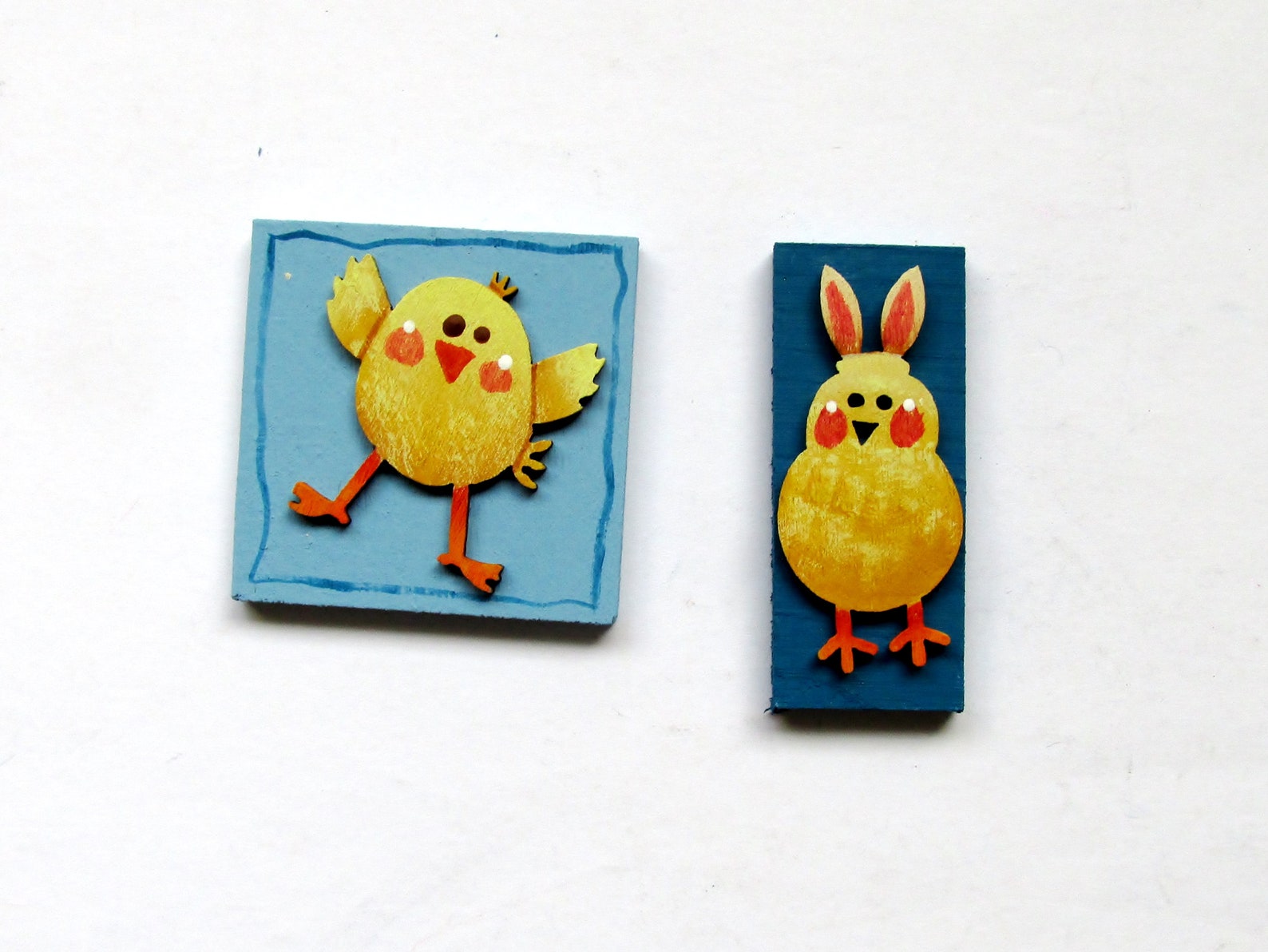 Mini Easter Spring Magnets Happy Easter Bunnies Easter - Etsy