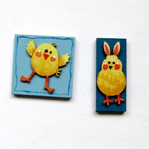 Mini Easter Spring Magnets Happy Easter Bunnies Easter | Etsy