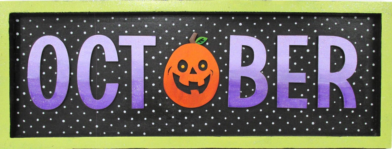 Halloween OCTOBER Sign, October Wording, Orange Pumpkin, Wood Sign ...