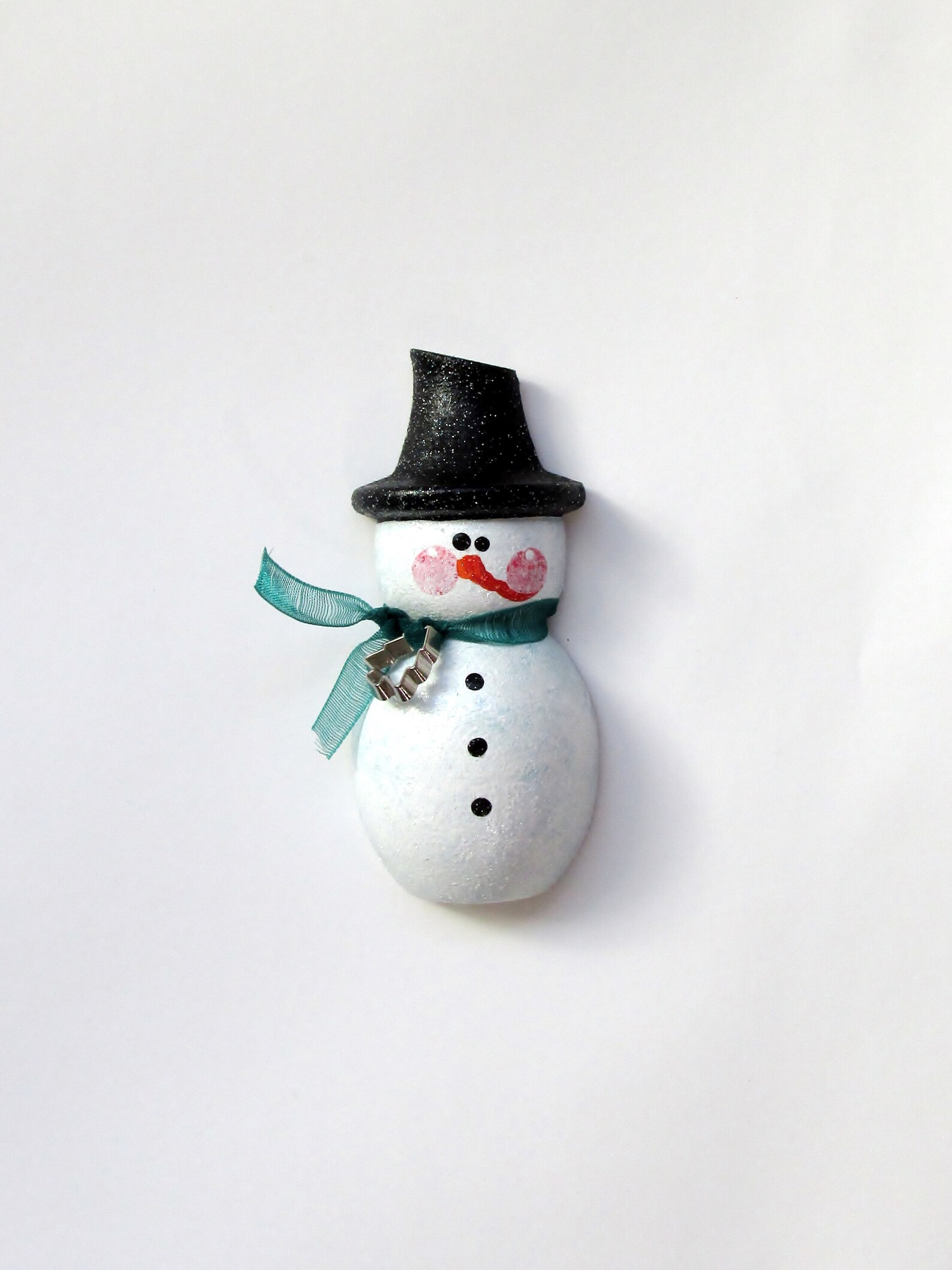 Snowman Magnet Black Hat Winter Magnet Christmas Magnet - Etsy