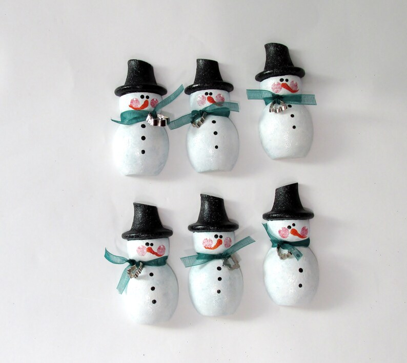 Snowman Magnet Black Hat Winter Magnet Christmas Magnet - Etsy