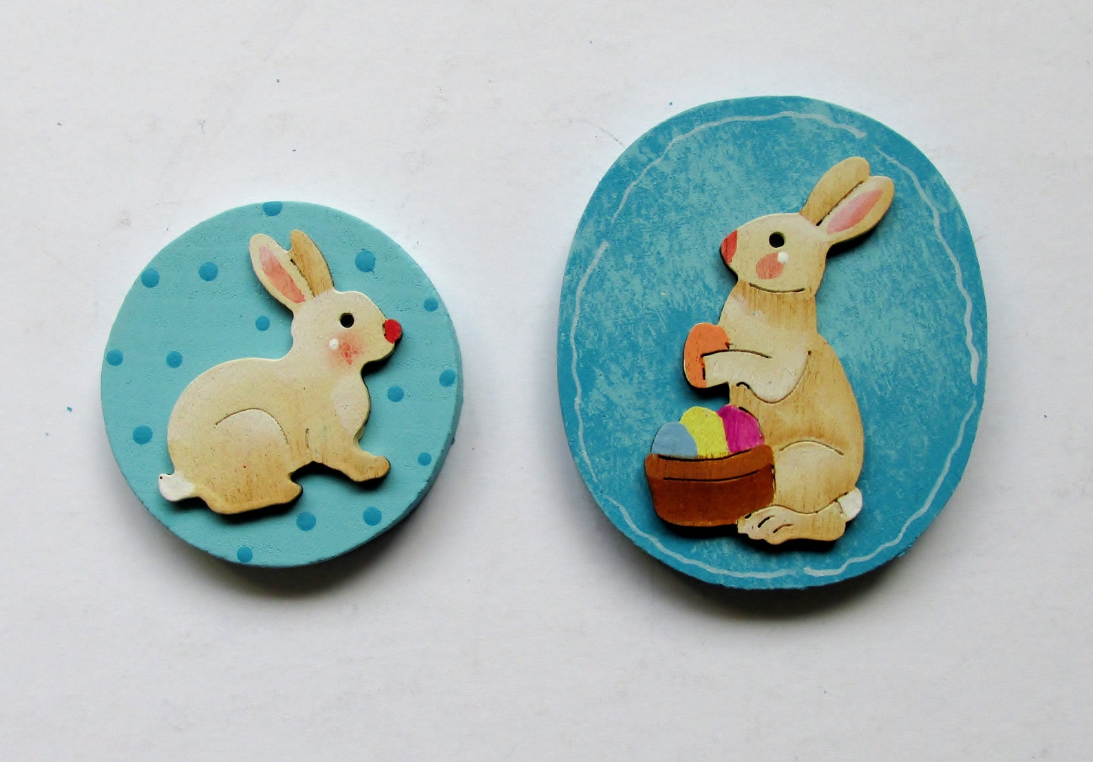 Mini Easter Spring Magnets Happy Easter Bunnies Easter - Etsy