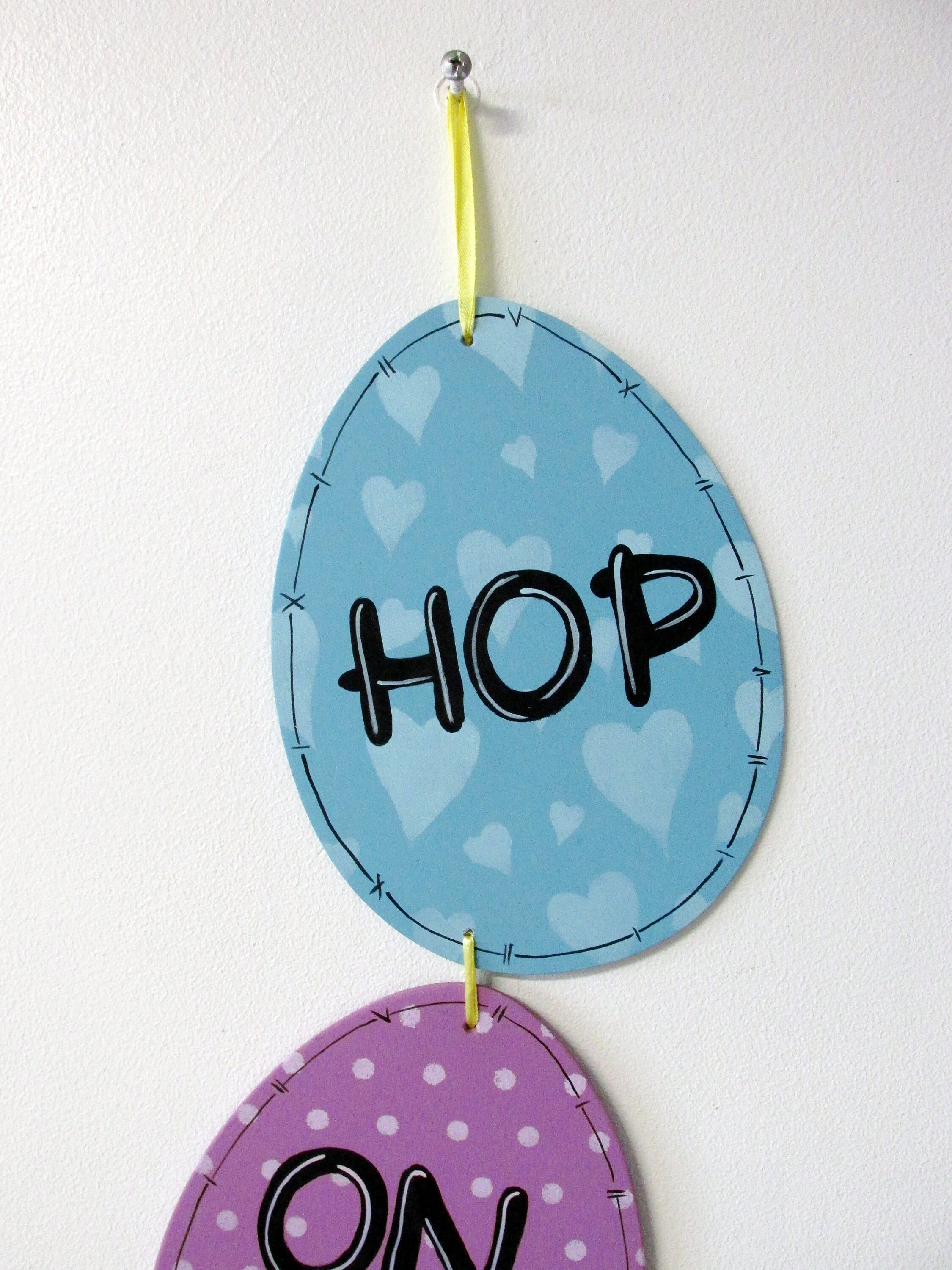 Easter Egg Sign Hop on in Sign Welcome Sign Wood Eggs - Etsy