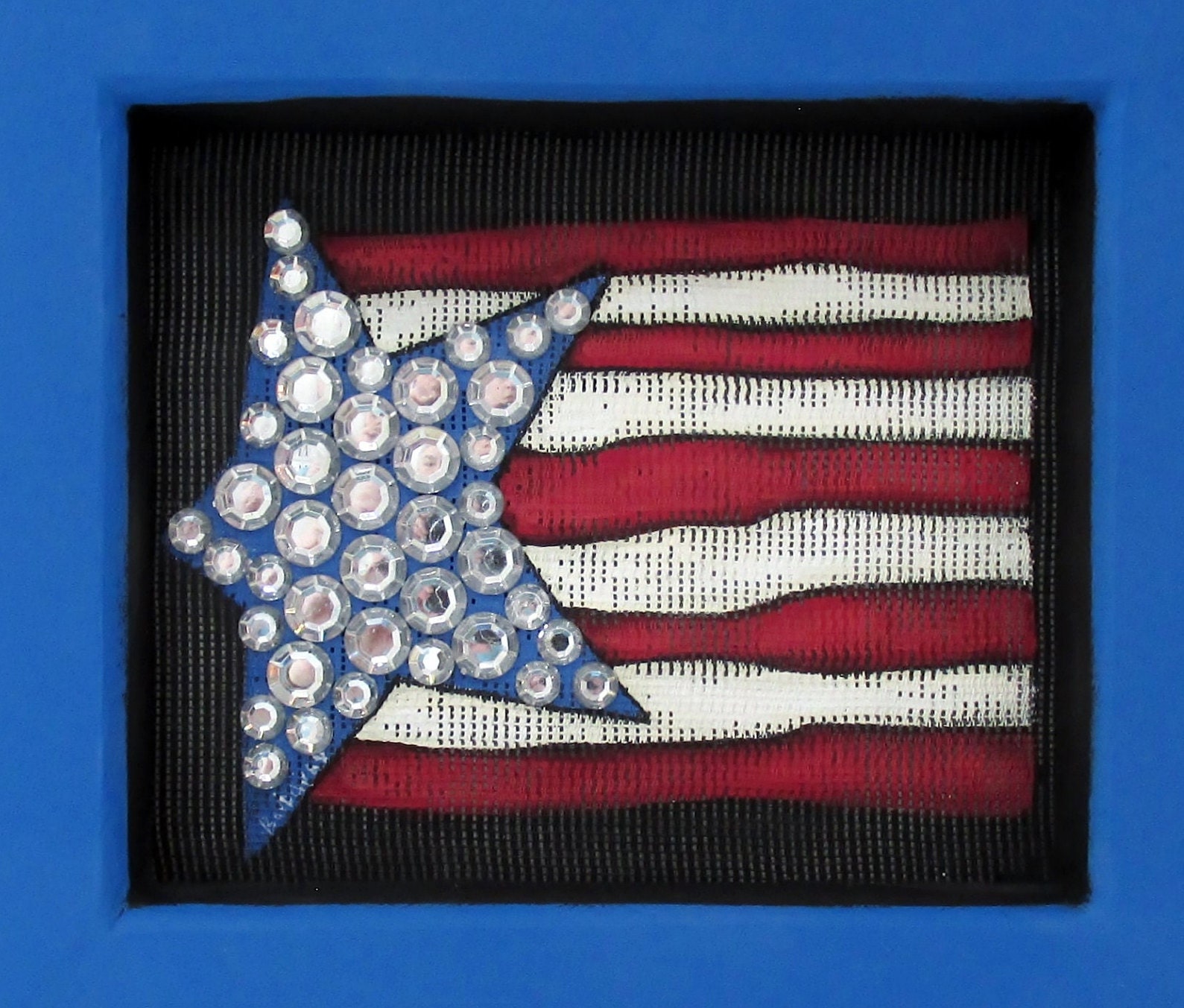 American Flag Folk Art American Flag Patriotic USA Flag - Etsy