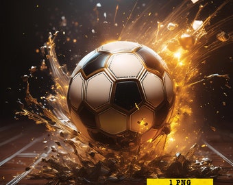 Soccer Ball Digital Art, Football Digital Art, Instant Digital Download ...