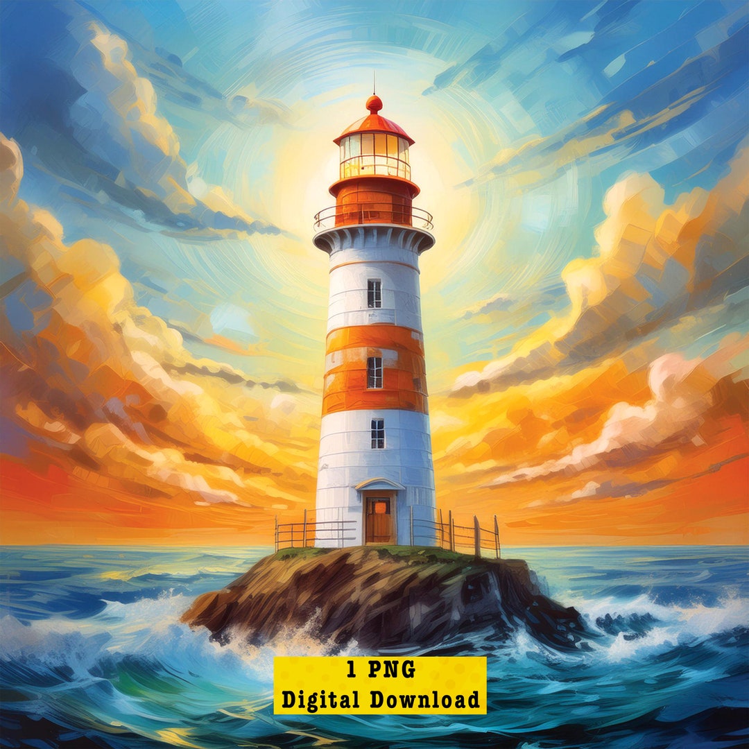 Digital Download PNG Lighthouse Digital Art Photo - Etsy