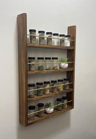 Beautiful Handcrafted Wood Spice Rack - Etsy