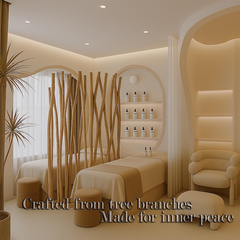 Handmade Tree Branch Room Divider Natural Wood Spa Partition - Etsy