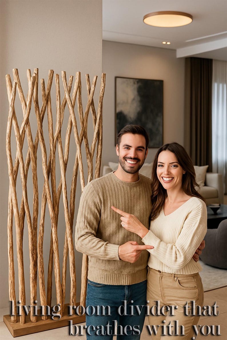 Handmade Tree Branch Room Divider Natural Wood Panel, Organic Decor - Etsy