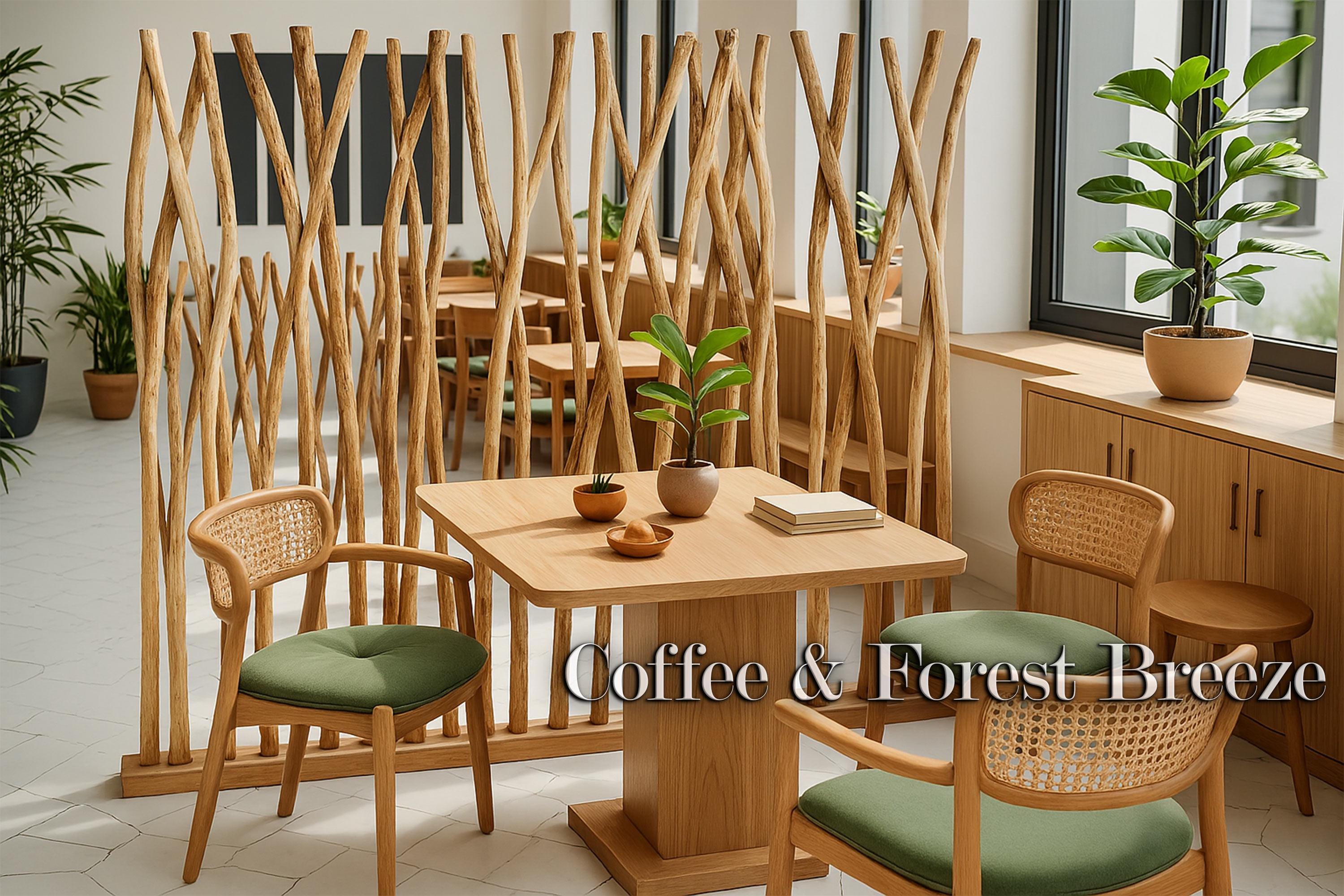 Cafe Decorations – Tree Branch Divider, Rustic Wall Art for Coffee Shop ...