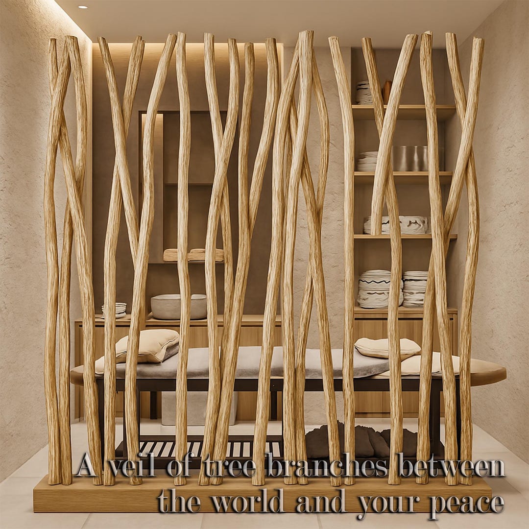 Handmade Tree Branch Room Divider Natural Wood Spa Partition - Etsy