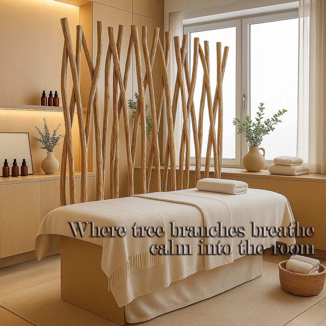 Handmade Tree Branch Room Divider Natural Wood Spa Partition - Etsy