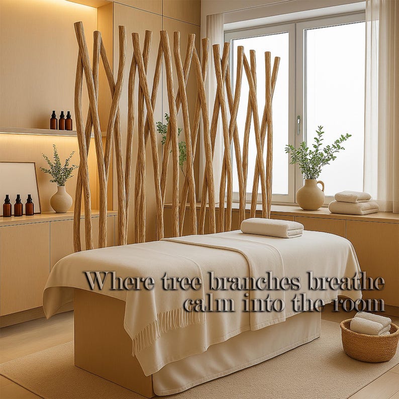 Handmade Tree Branch Room Divider Natural Wood Spa Partition - Etsy
