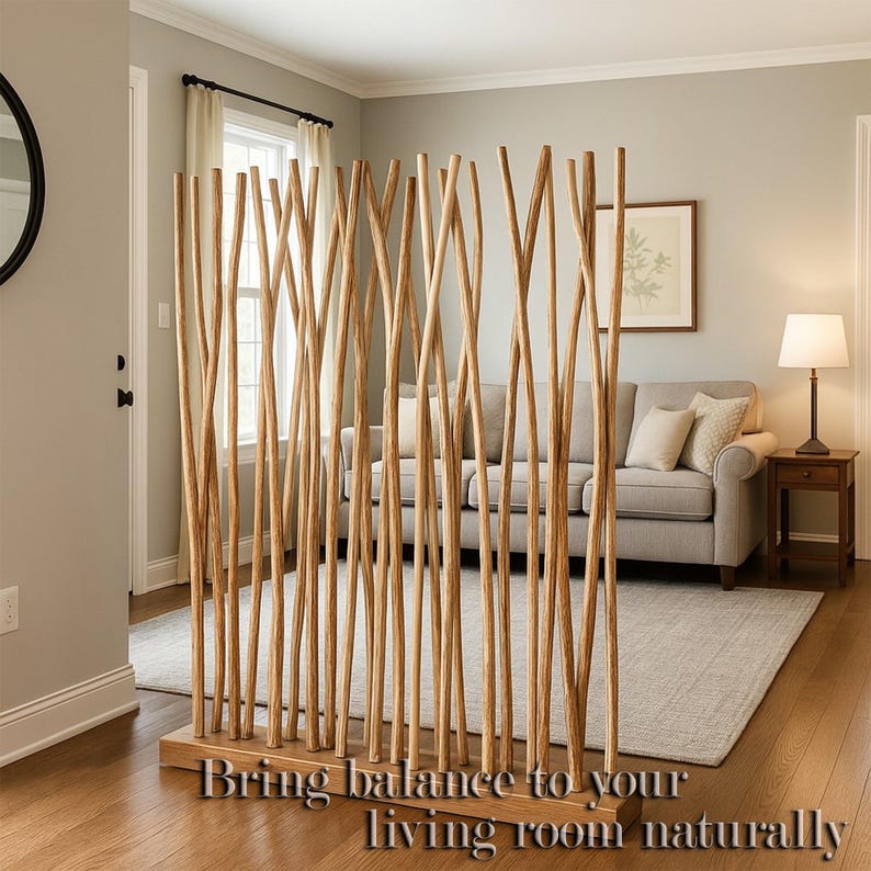Handmade Tree Branch Room Divider Natural Wood Panel, Organic Decor - Etsy