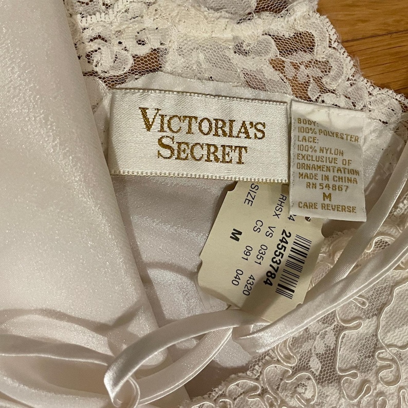 Vintage Deadstock Victoria’s Secret Satin Bridal Nightgown | Pearls ...