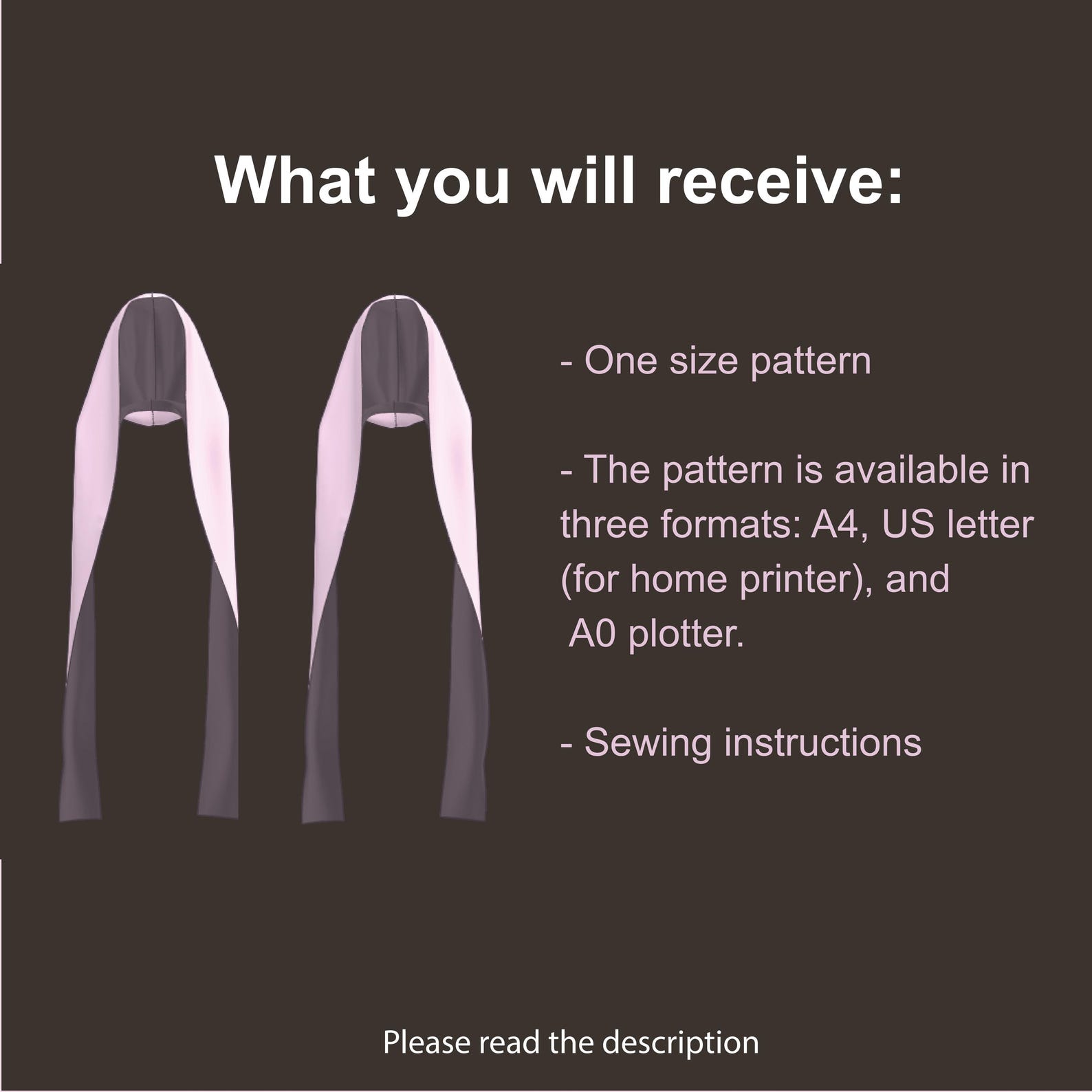 Hooded Sewing Pattern PDF, Hooded With Scarf, Headwear Pattern, Hooded ...