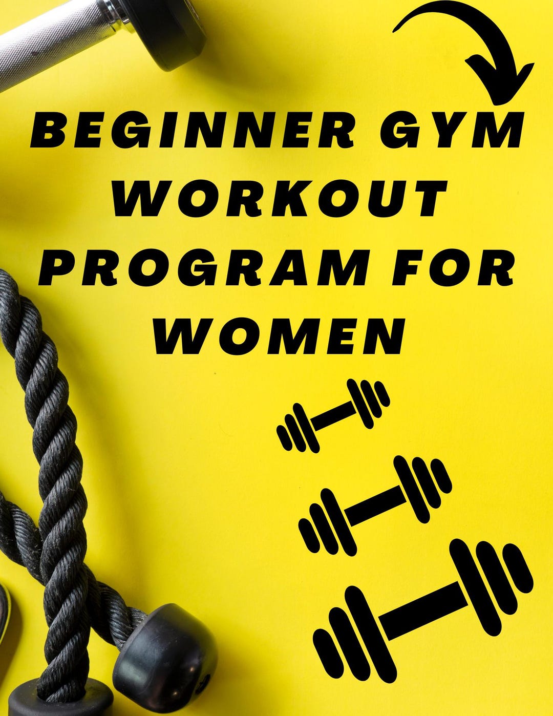 Printable Beginner Gym Workout Program for Women, Starter Fitness Plan ...