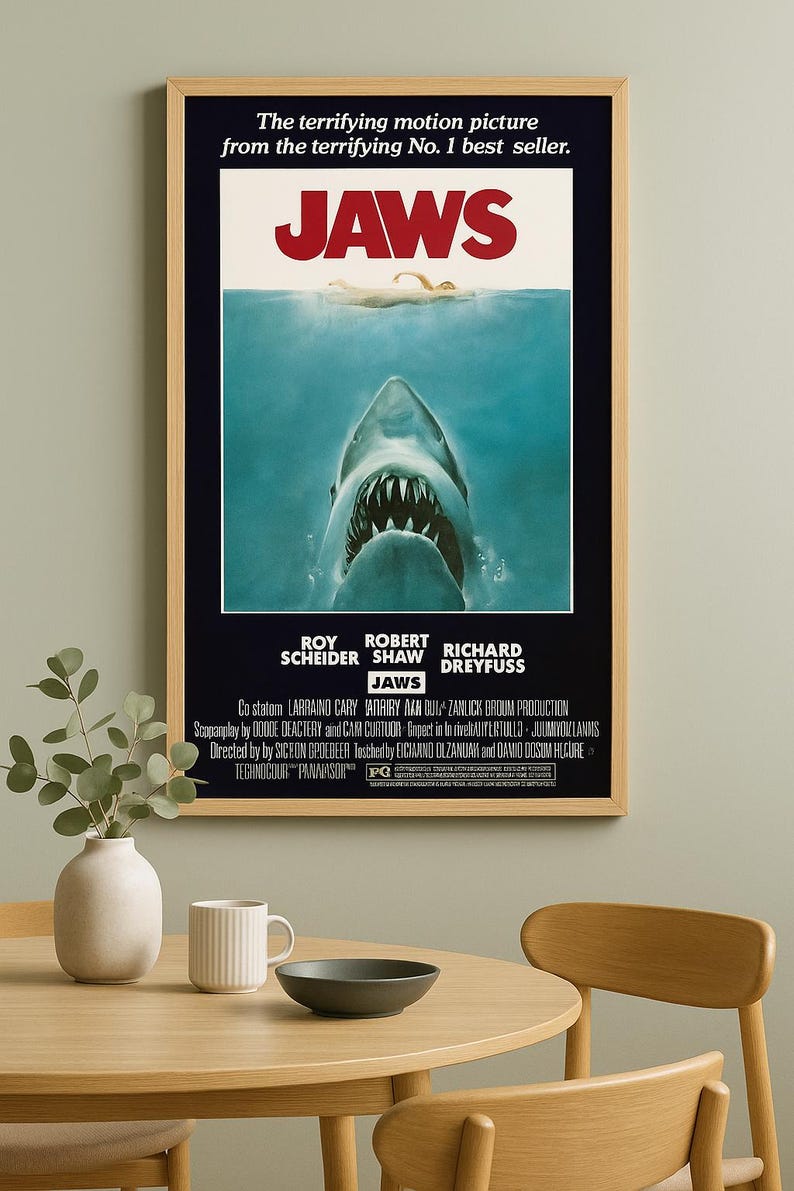 JAWS Original Movie Poster | Classic Film Poster I Spielberg Classic ...