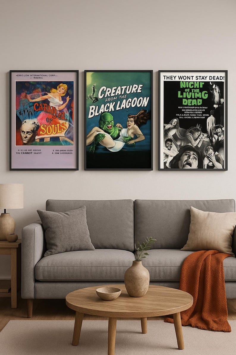 Vintage Horror Movie Poster Bundle: Classic Film Art (digital Download ...