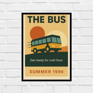 The Bus – High-speed Adventure Poster | Retro Road Trip Wall Art ...