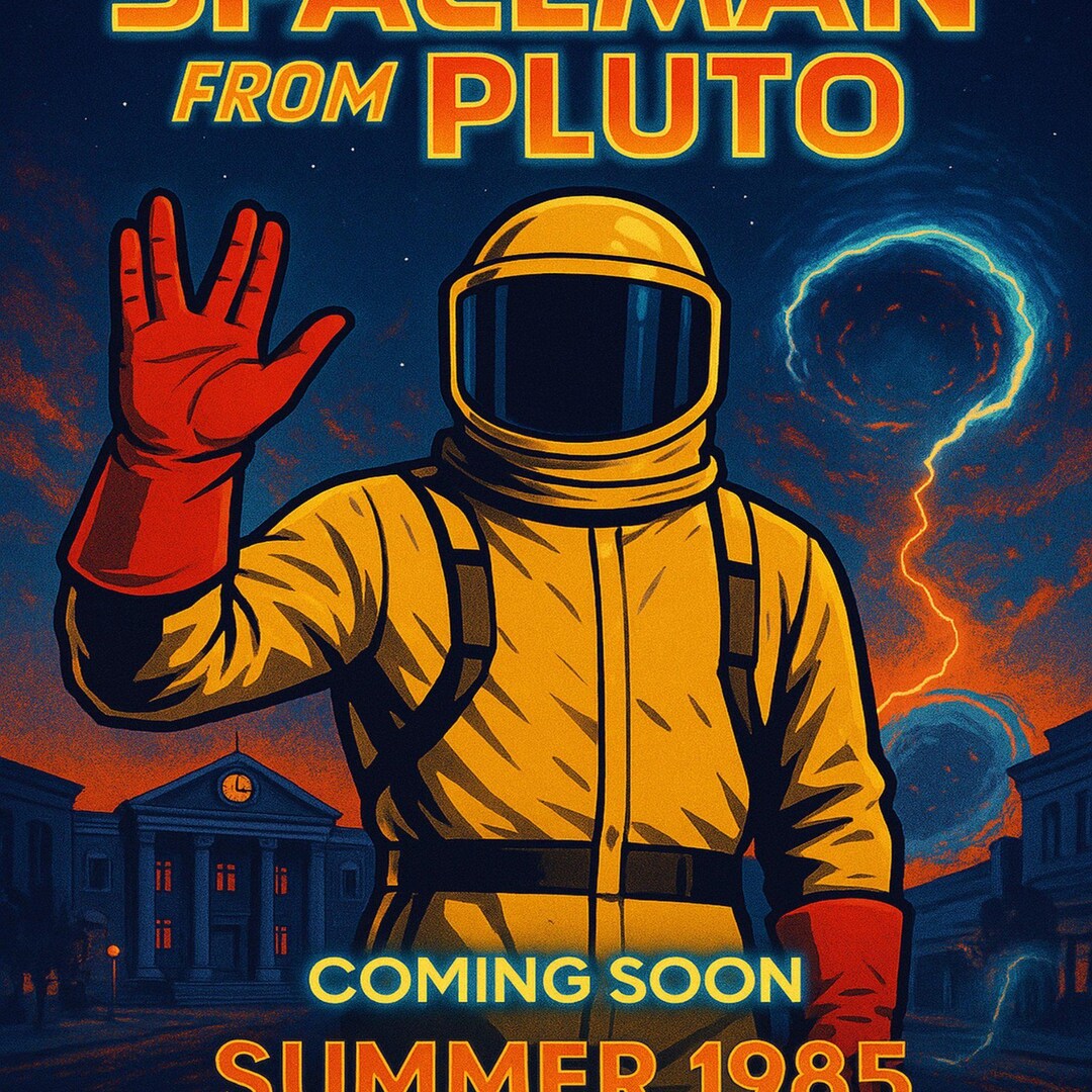 Spaceman From Pluto – Sci-fi Adventure Poster | Cosmic Retro Wall Art ...