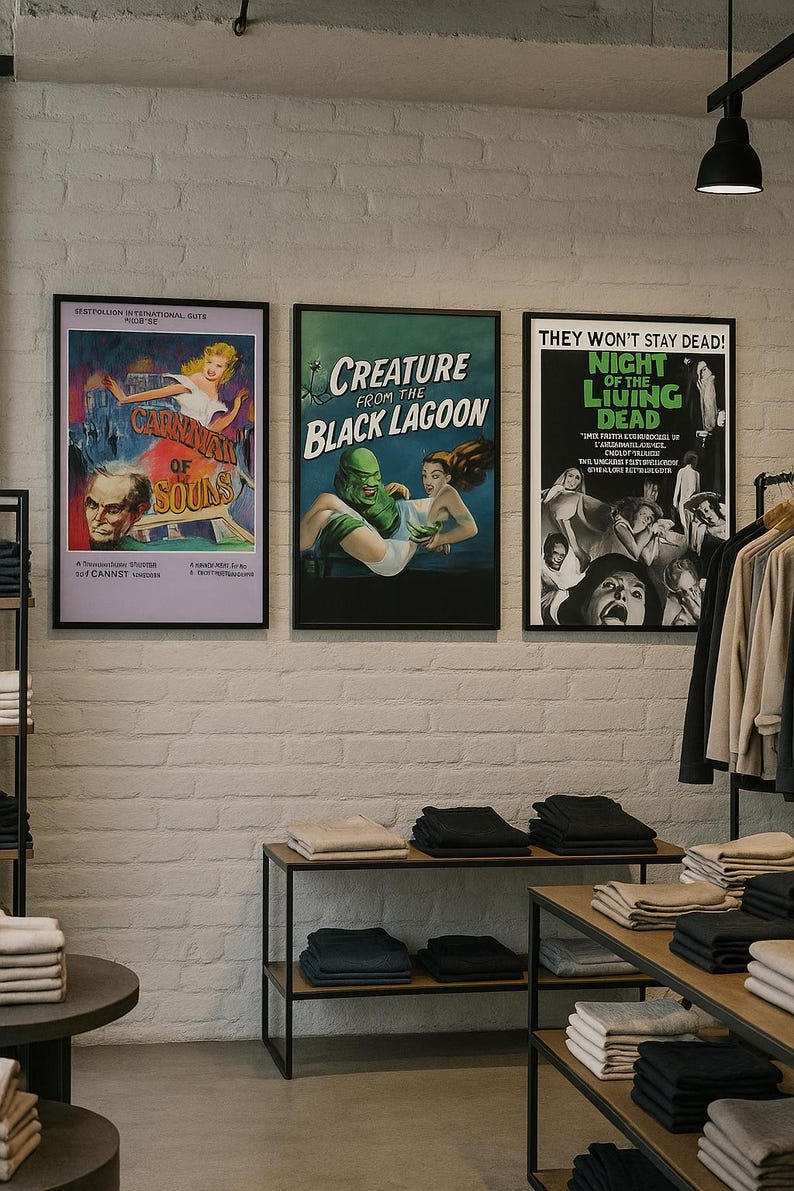 Vintage Horror Movie Poster Bundle: Classic Film Art (digital Download ...