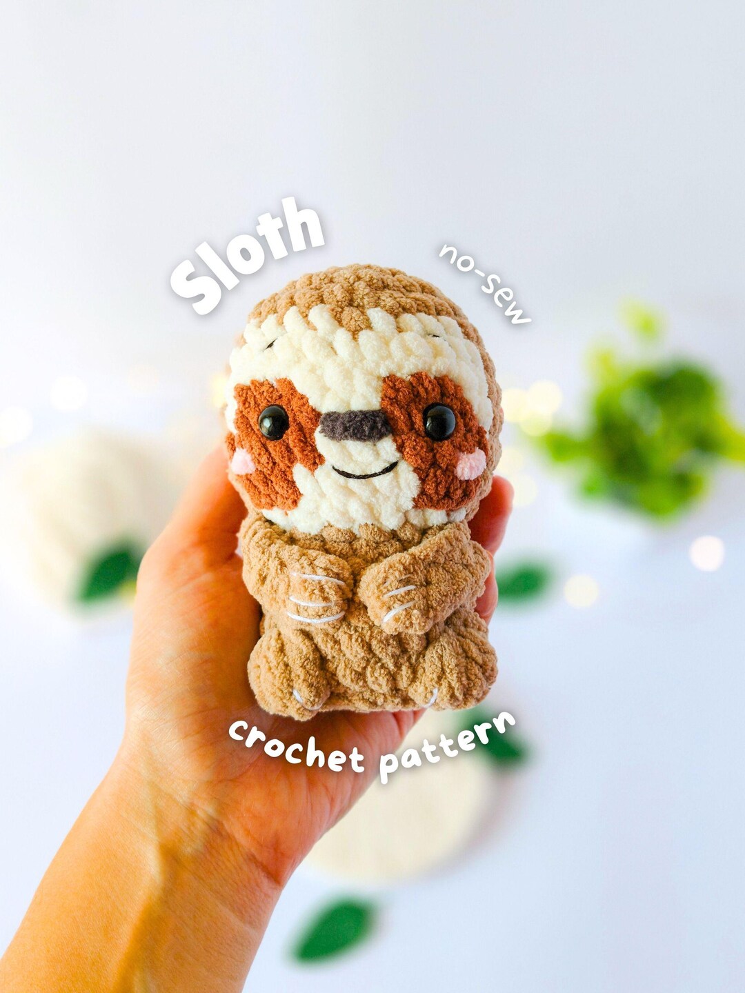 No-sew Sloth Amigurumi Crochet Pattern – Beginner Sloth Plush PDF - Etsy