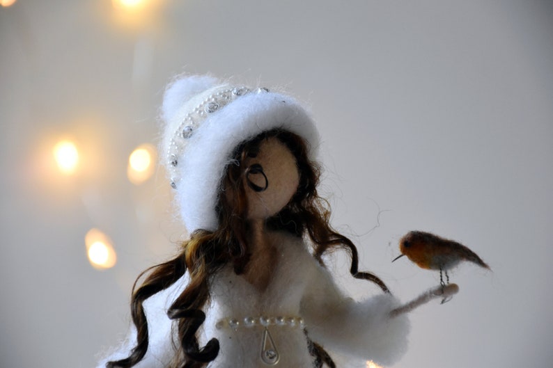 Christmas Angel Topper With Robin - Etsy