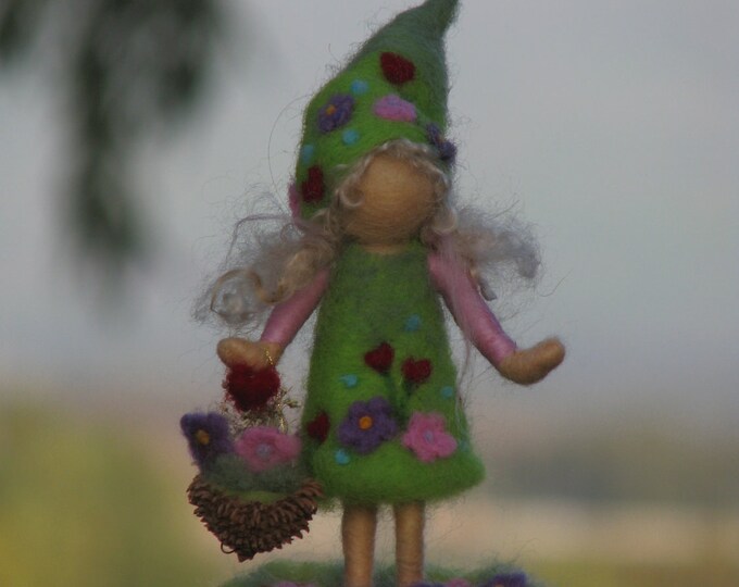 Spring Elf , Needle Felted Fairy Decoration, Waldorf Inspired - Etsy