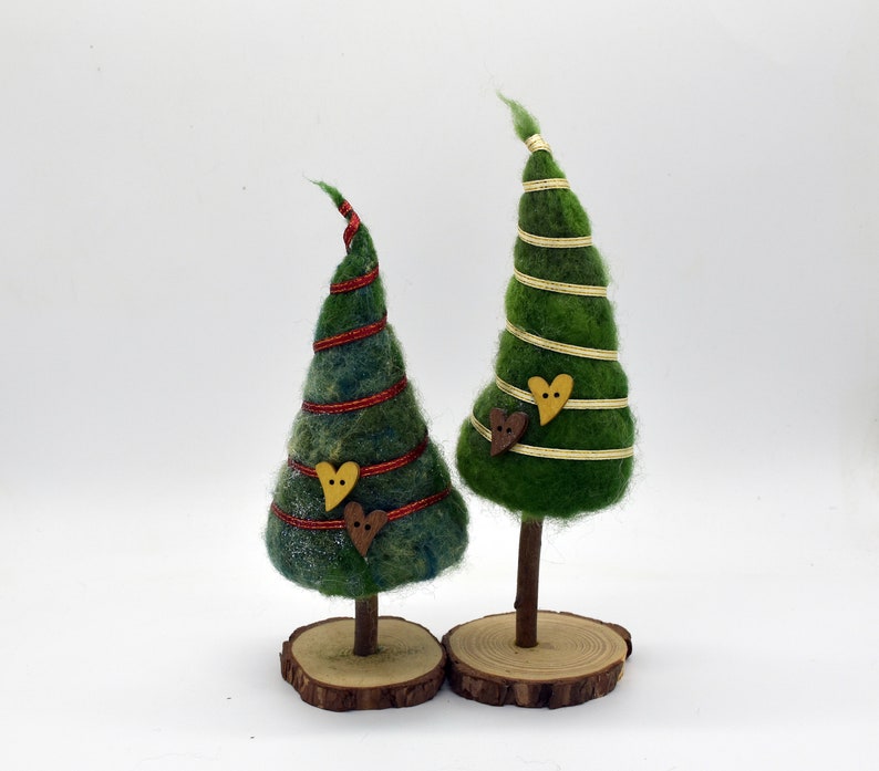Needle Felted Christmas Tree Decoration - Etsy