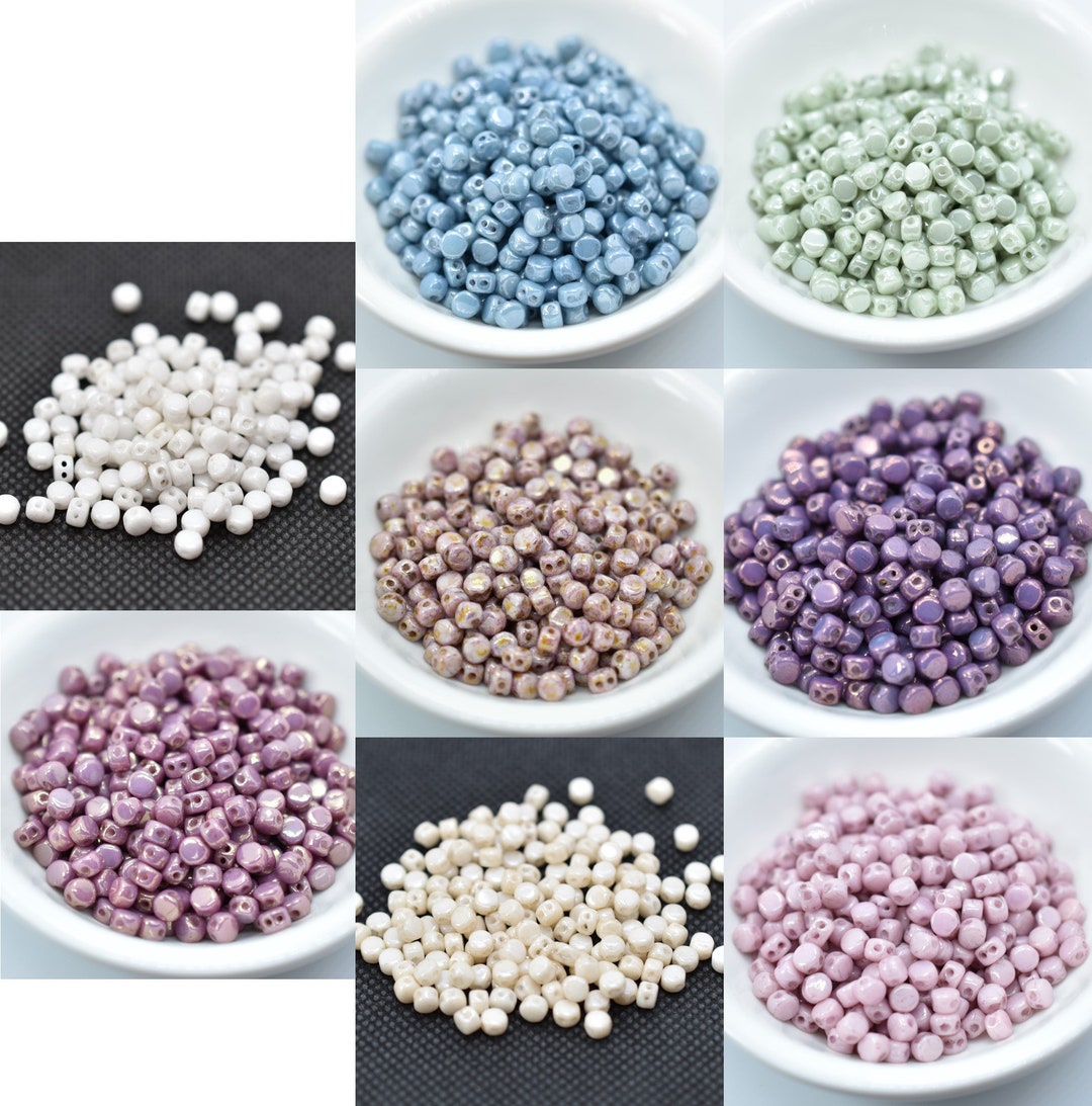 Choose Color - Kalos® Par Puca® (50 Beads) 2-hole 4x3mm Drum Shape ...