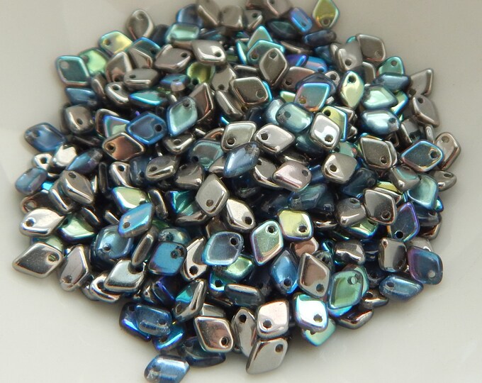 5mm Dragon® Scale Drop 5 Grams Crystal Graphite Rainbow Czech - Etsy