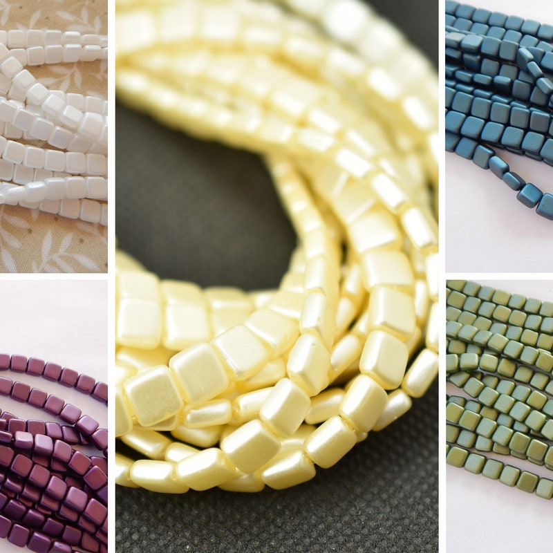 Czech Tile Beads - Etsy