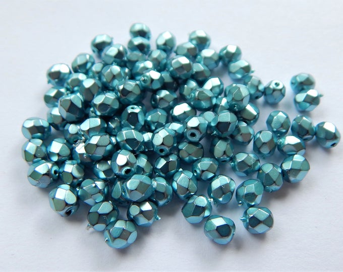 50 Beads - Firepolish 4mm Heavy Metal Comet Czech Glass - Etsy