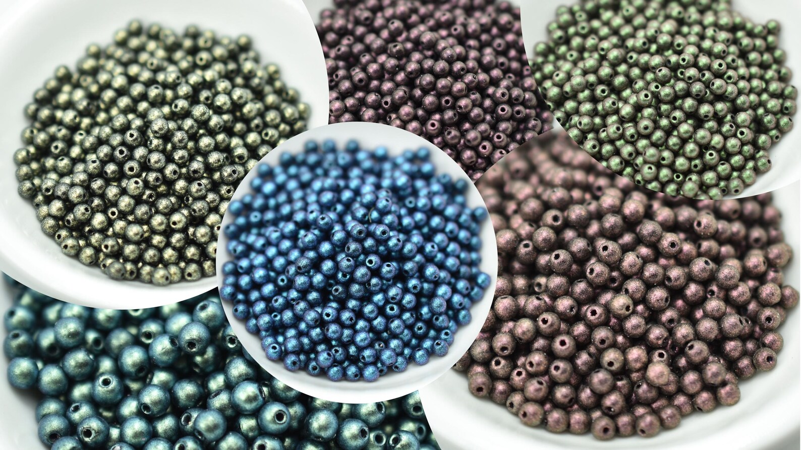 200 Beads - 3mm Druk Rounds, Choose Color, Polychrome Colors, Czech ...