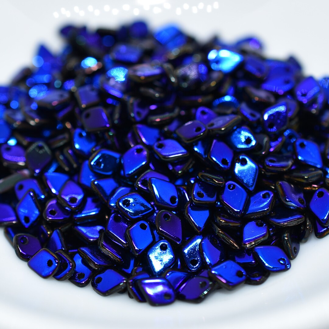 5mm Dragon Scale Drop 5 Grams Jet Full Azuro Czech Glass - Etsy