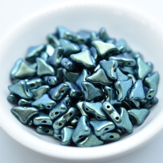20 Beads Helios® Par Puca® Paris Metallic Matte Green | Etsy