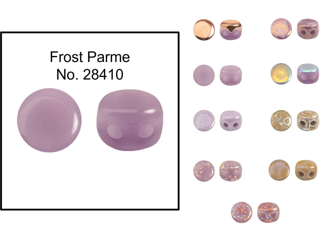 Choose Color - Kalos® Par Puca® (50 Beads) 2-hole 4x3mm Drum Shape ...