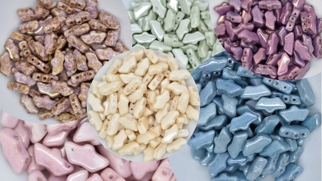 15 Beads - Delos® Par Puca® Paris - Choose Color, Ceramic Look Colors ...